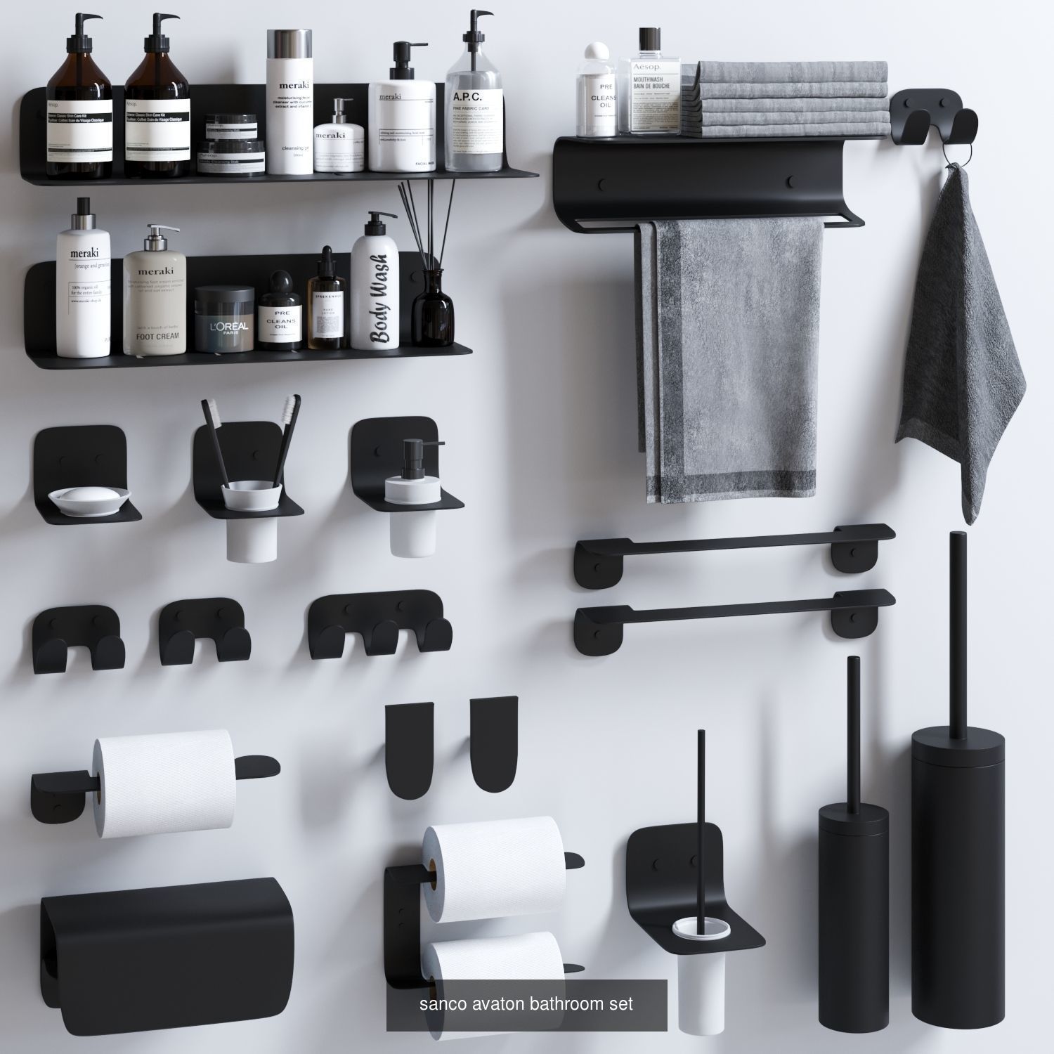 Sanco bathroom set collection | CGTrader