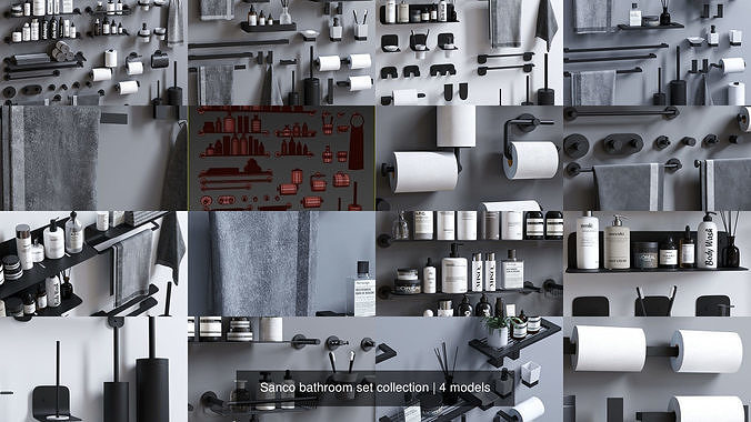 Sanco bathroom set collection | CGTrader