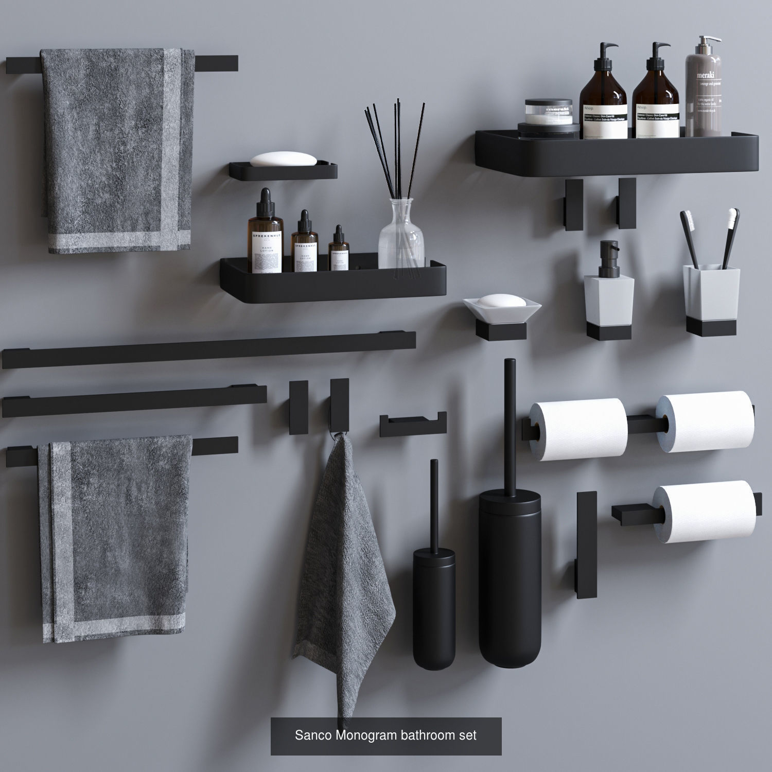 Sanco bathroom set collection | CGTrader