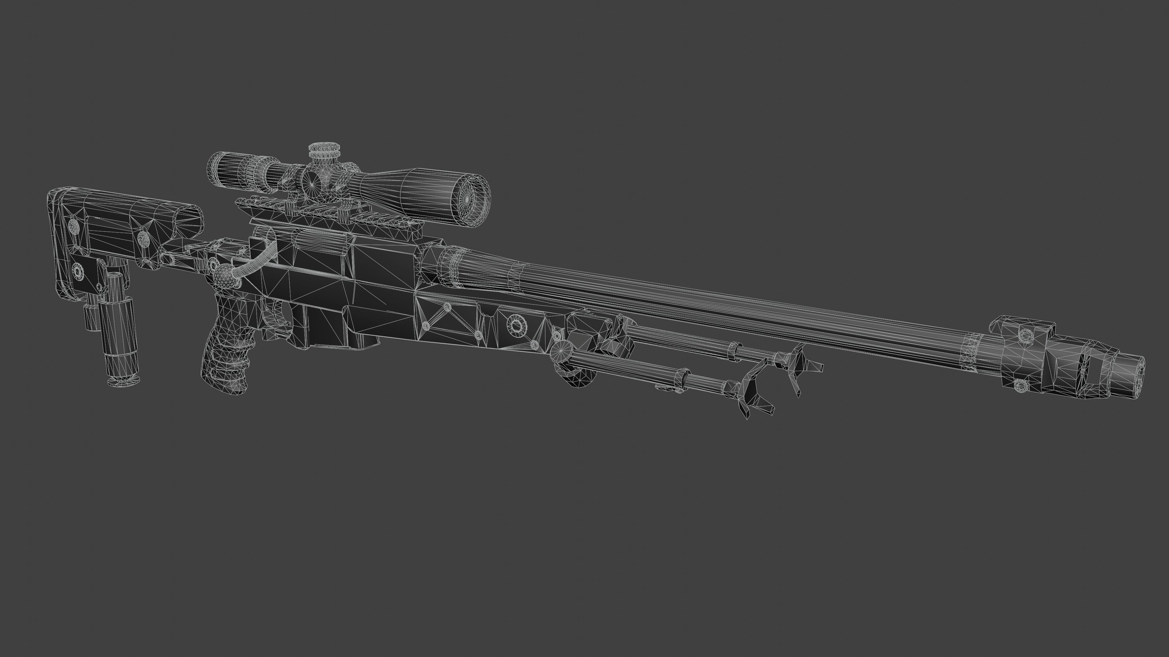 3D model BT APR 308 sniper rifle VR / AR / low-poly | CGTrader