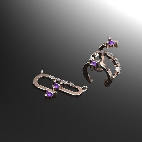 Ear Cuff Earrings and Pendant 3D Print Model 3D model 3D printable ...