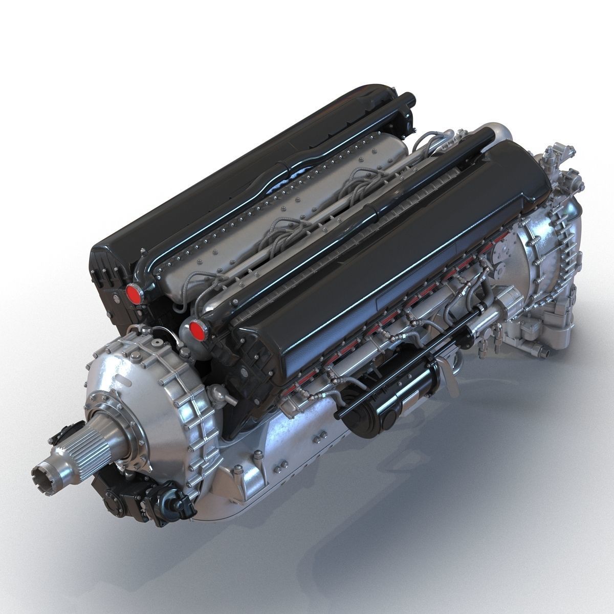 Old Piston Aero Engine 3D model | CGTrader