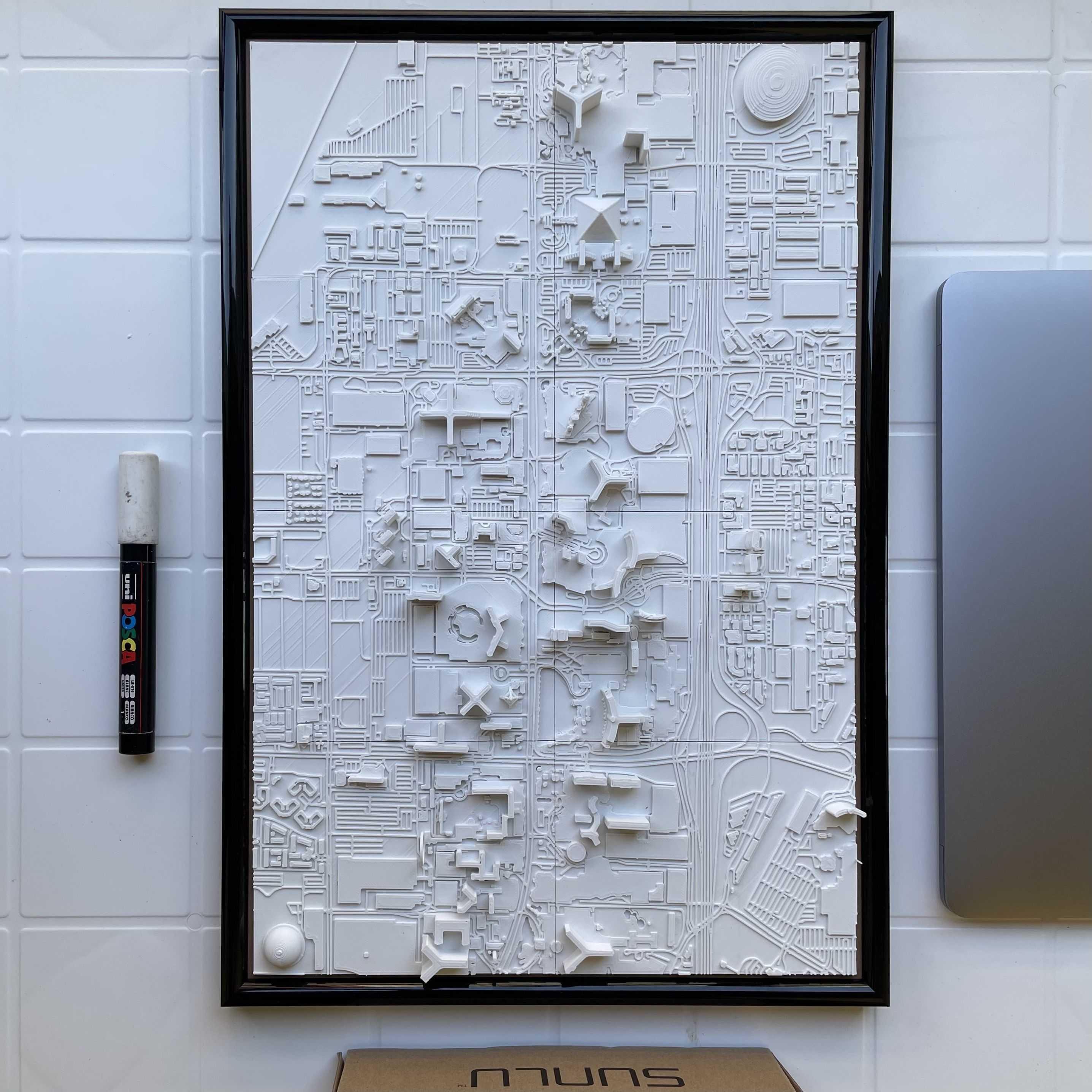 3D Las Vegas 3D Map City Art Landmark Las Vegas Skyline 3D model 3D ...