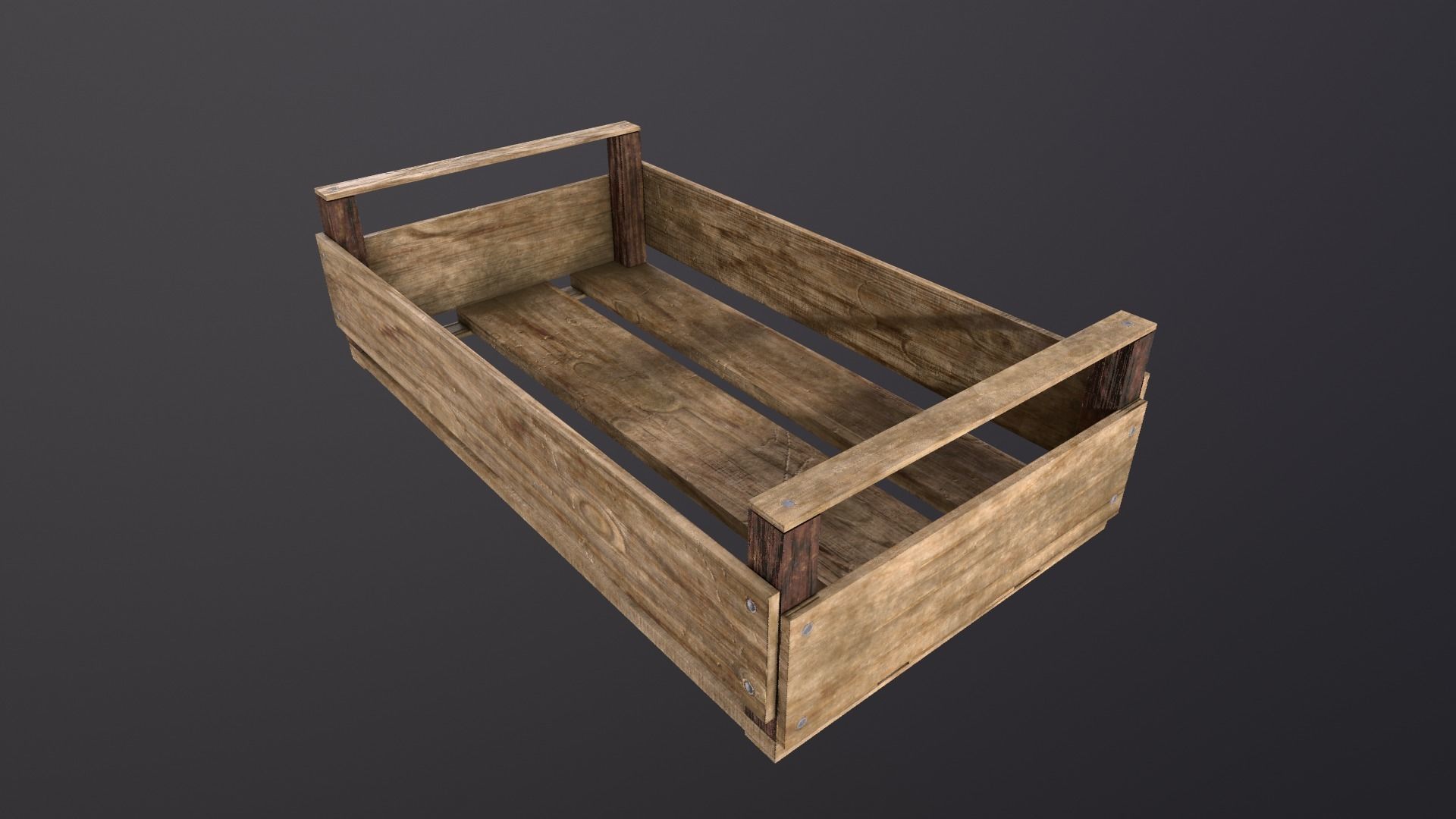 Wooden Crate Game Ready ideal for street market free VR / AR / low-poly ...