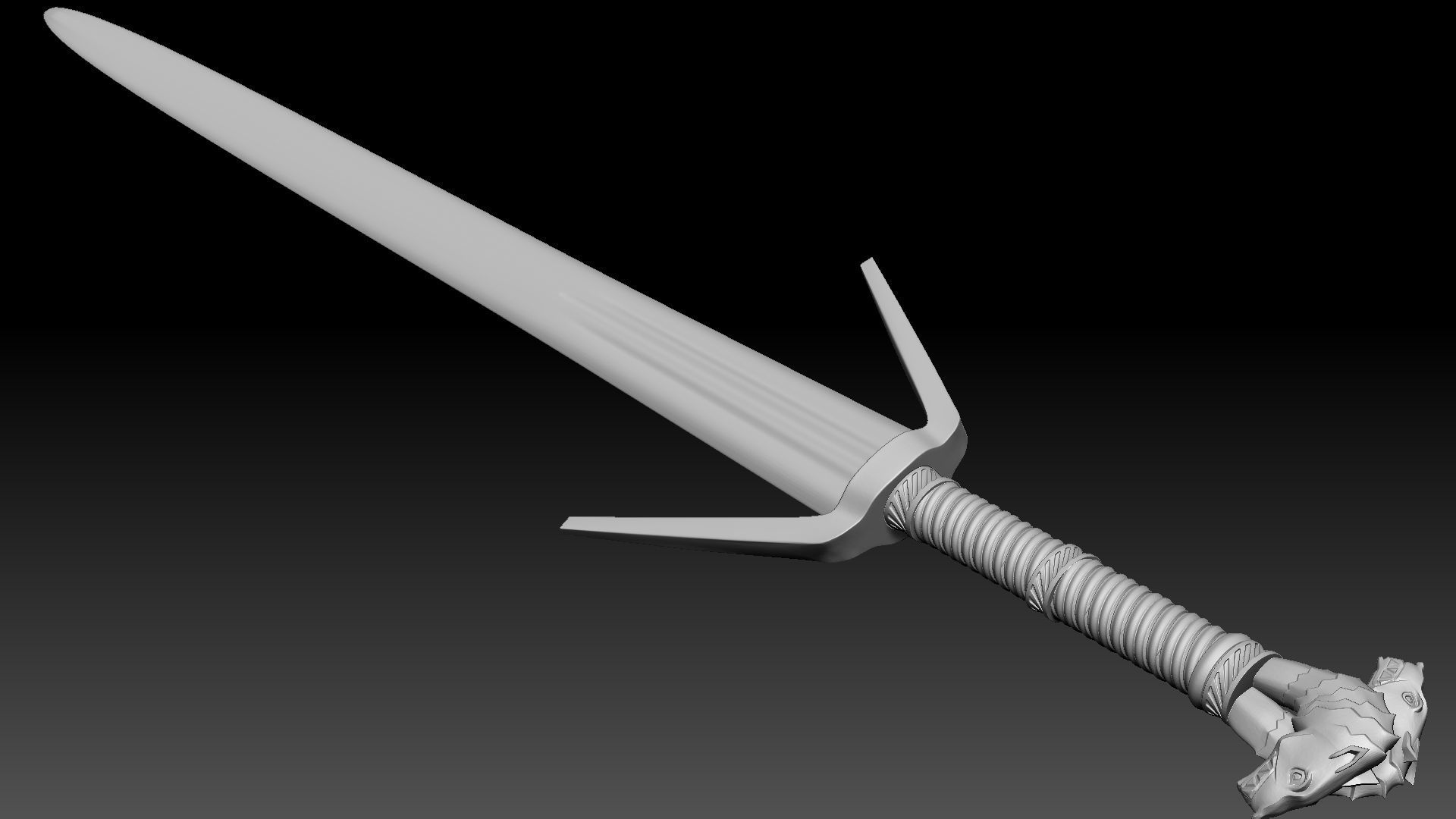Geralt Silver Sword -The Witcher 3 Version 3D model 3D printable | CGTrader