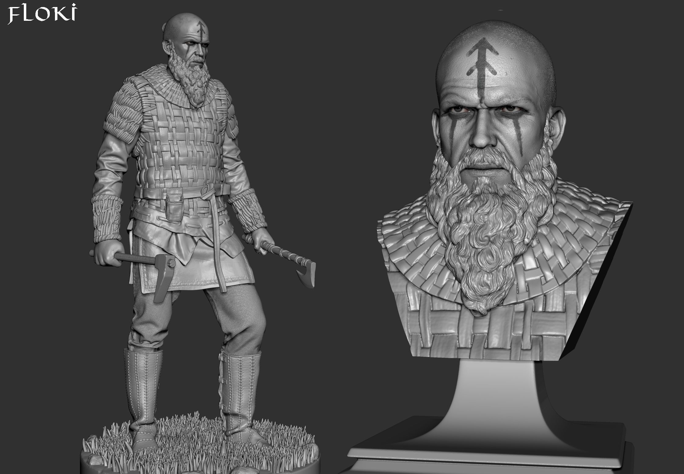 FLOKI VIKINGS 3D model 3D printable | CGTrader