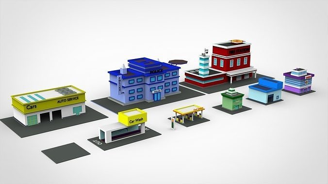 3D model Build your city VR / AR / low-poly | CGTrader