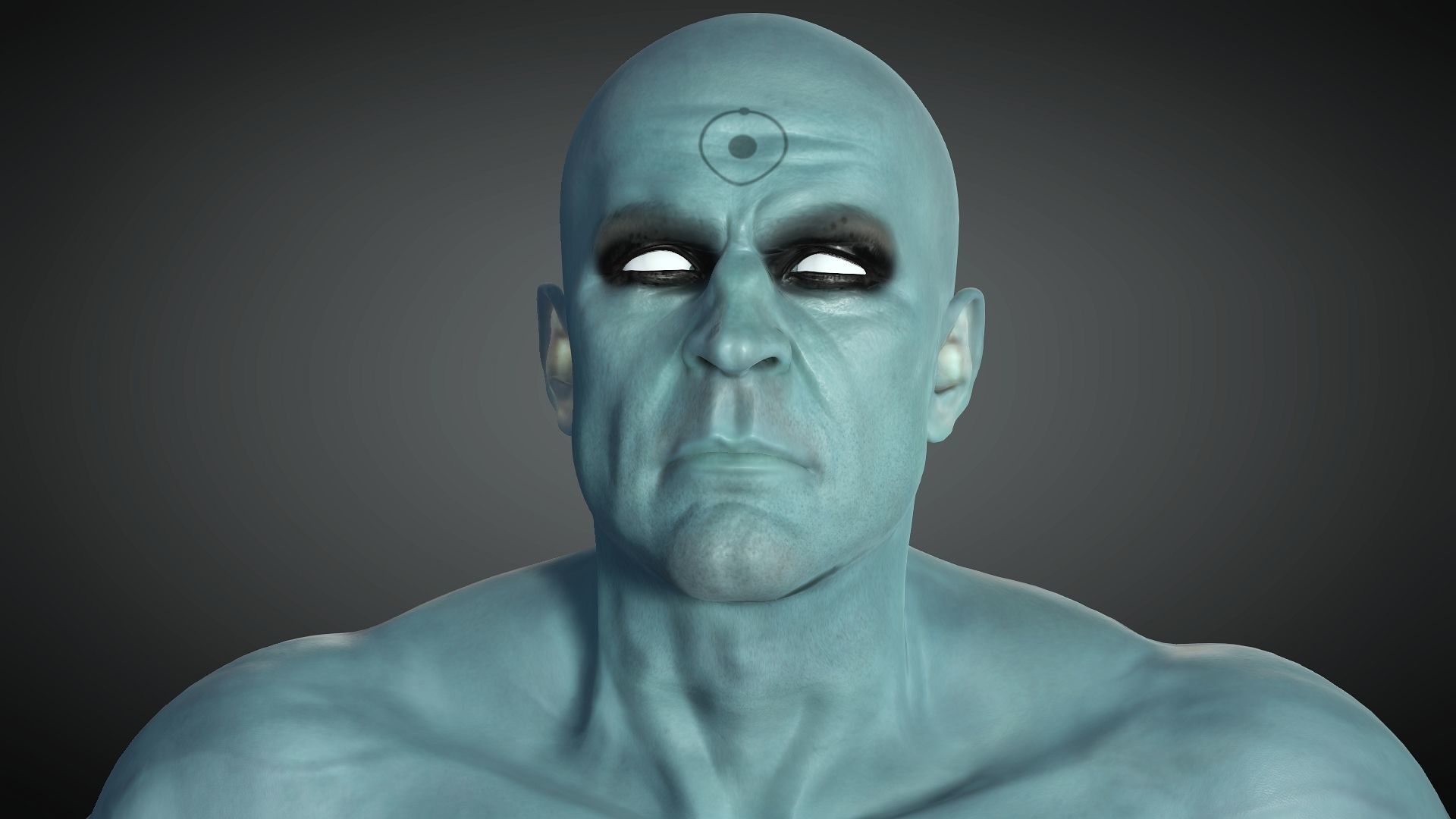 3D model Dr Manhattan from Watchmen 3D Model VR / AR / low-poly rigged ...