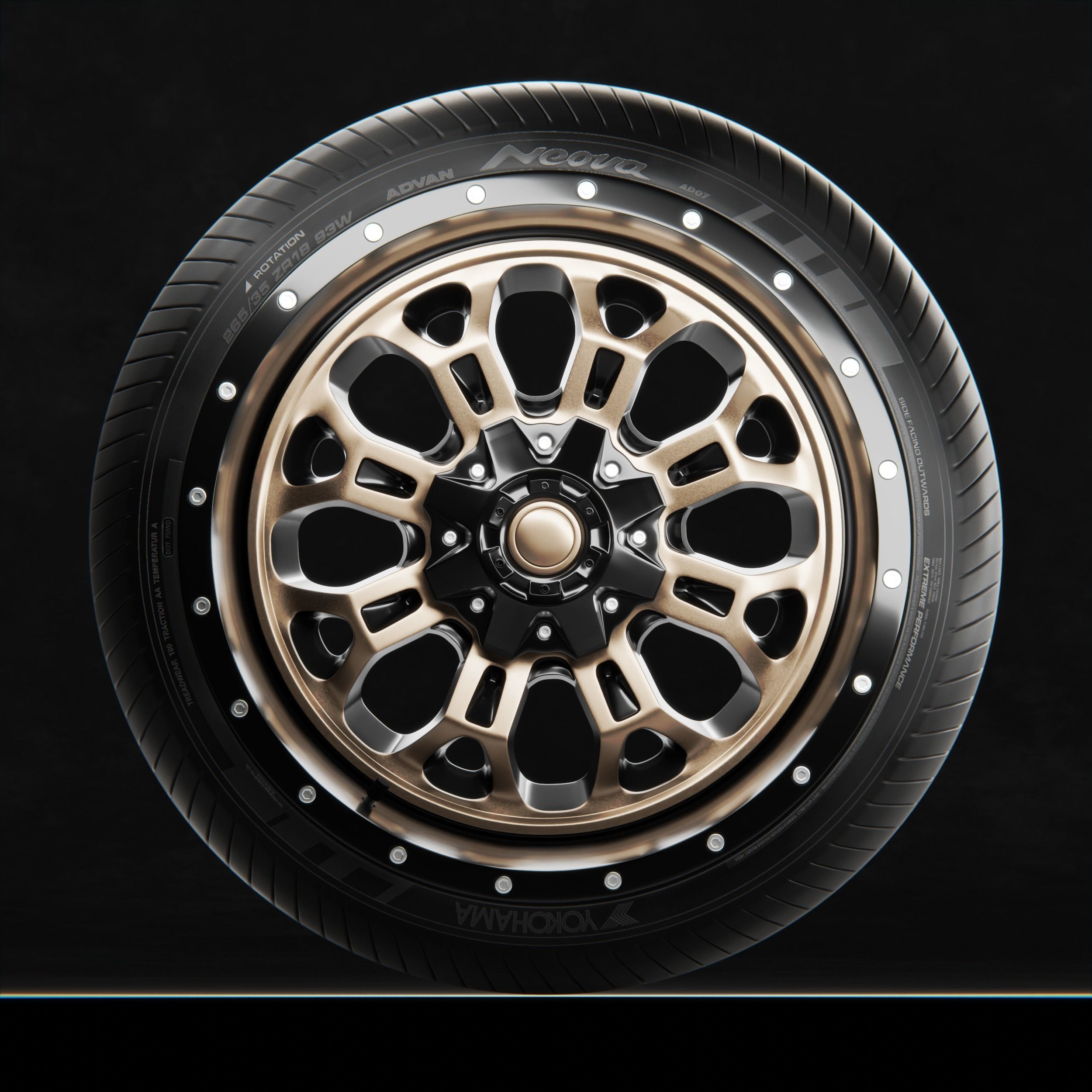 Grid Crush D561 Yokohama Neova 3D model | CGTrader