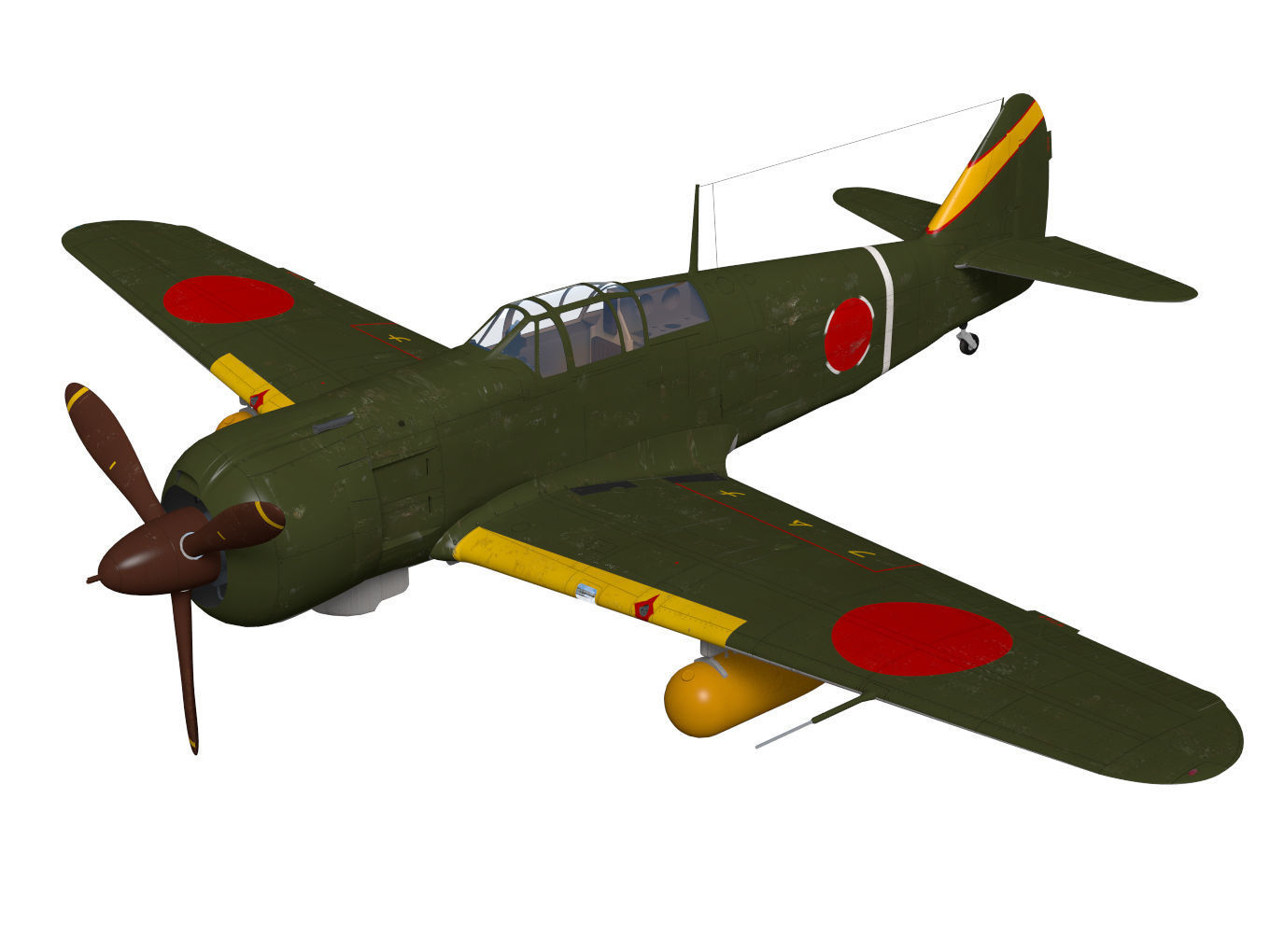 Kawasaki Ki100 Early 3D model | CGTrader