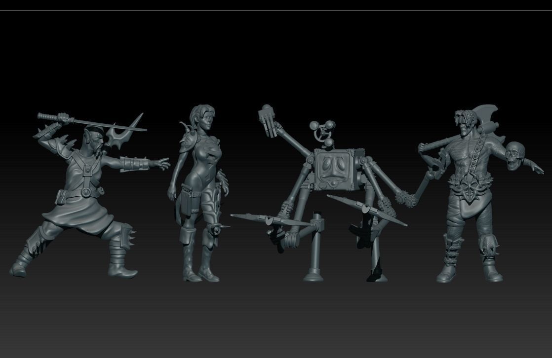 Planescape torment characters set 3D model 3D printable | CGTrader