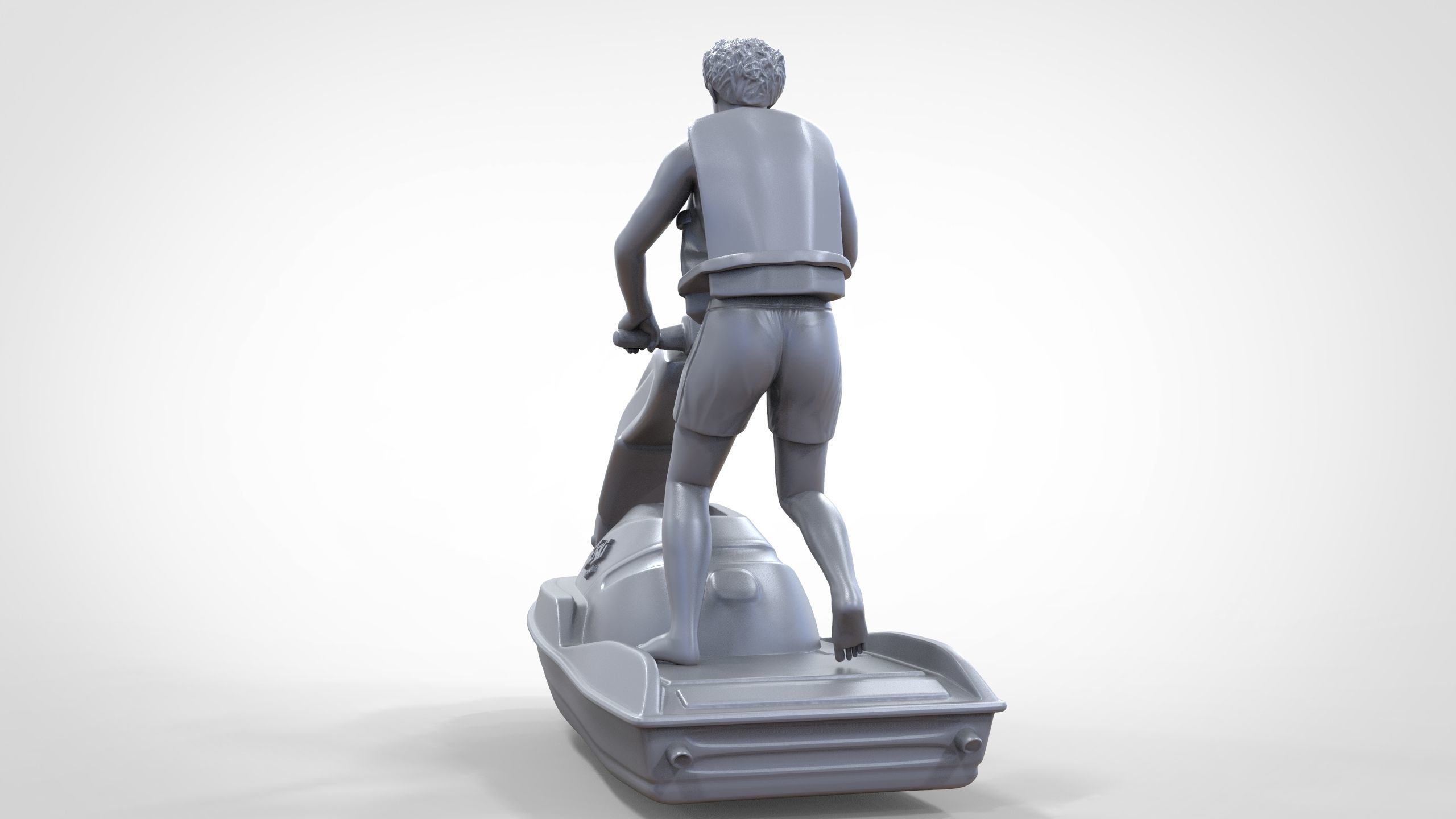 N1 Jetski Driver standing 3D model 3D printable | CGTrader