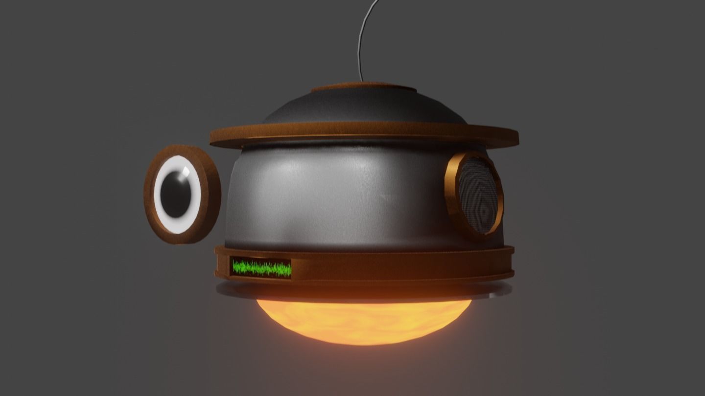 Little Floating Robot free 3D model rigged | CGTrader