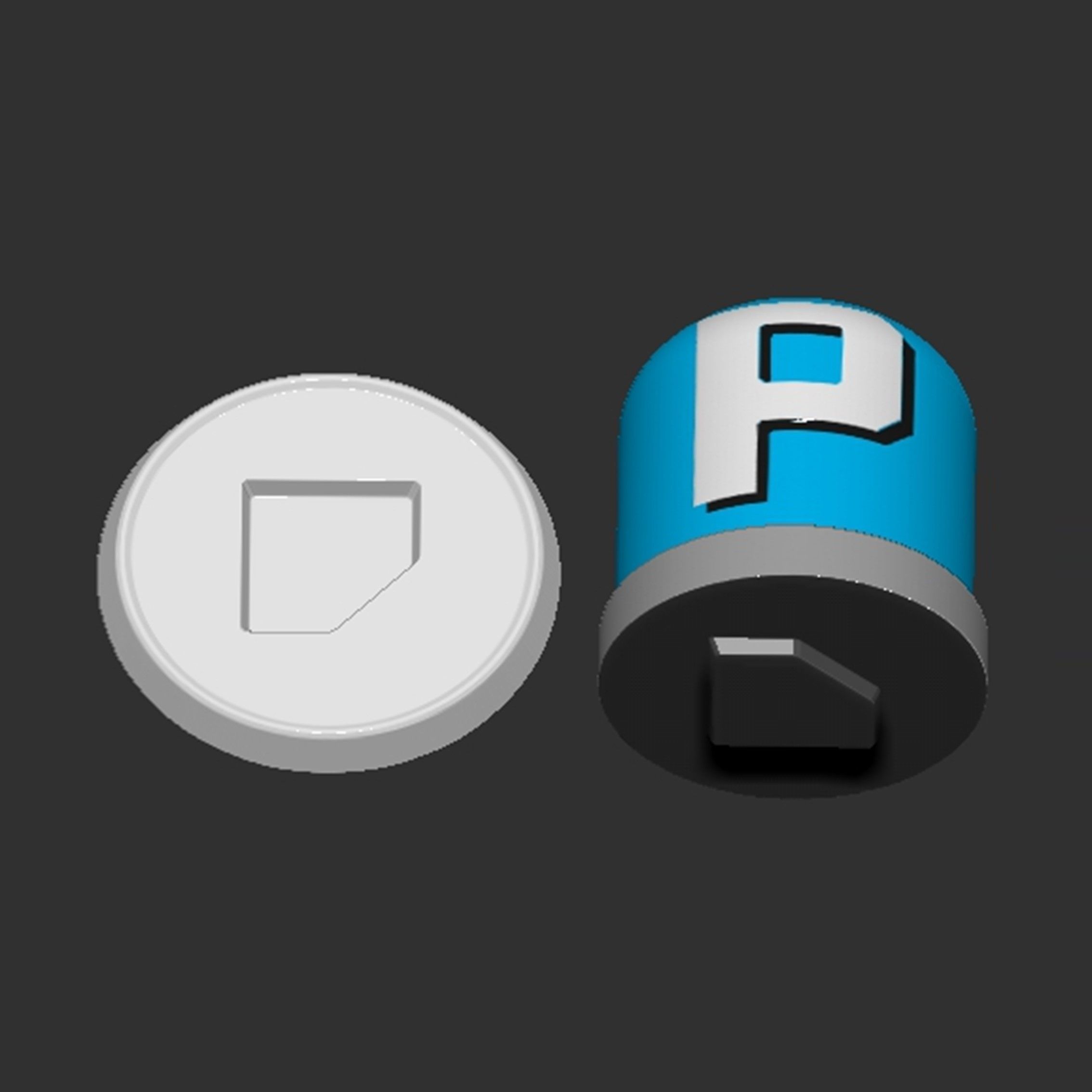 P Switch Button Based 3D model 3D printable | CGTrader