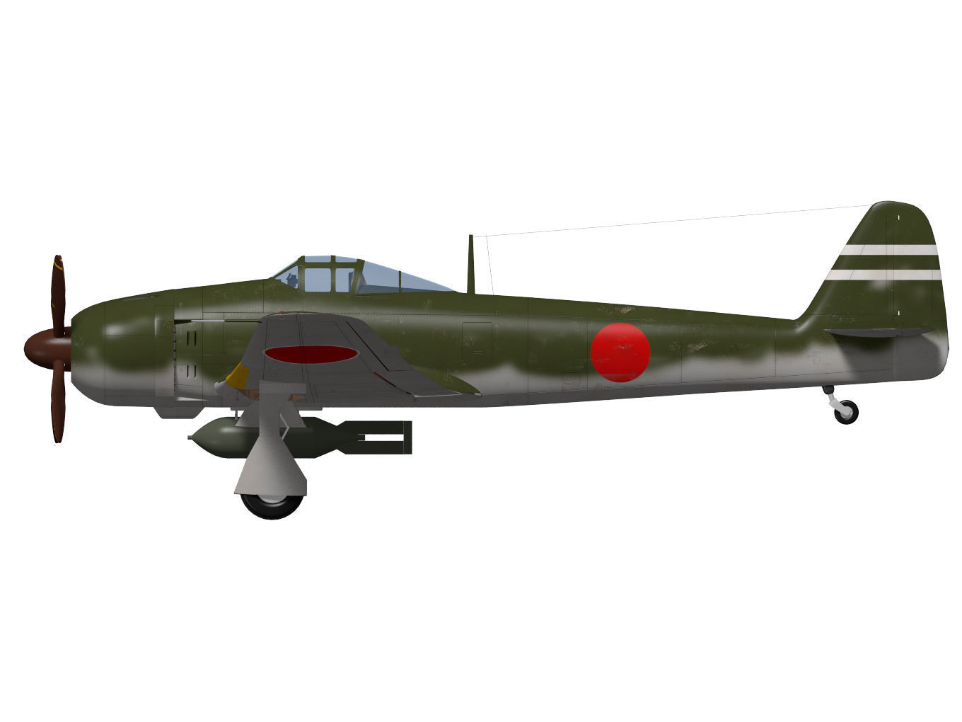 Kawasaki Ki119 3D model | CGTrader
