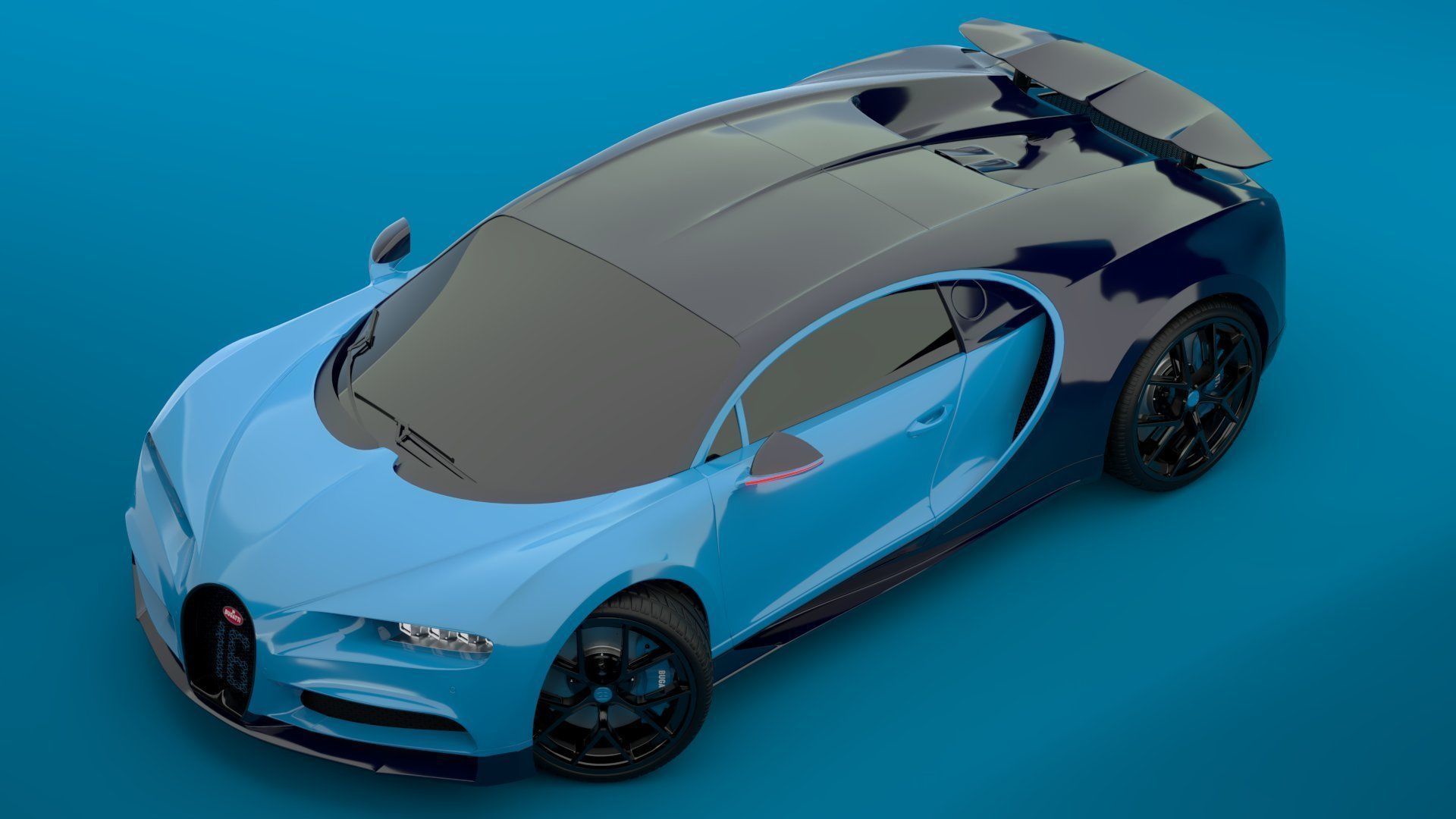 Bugatti Chiron Sport 2021 Blue 3D model animated | CGTrader
