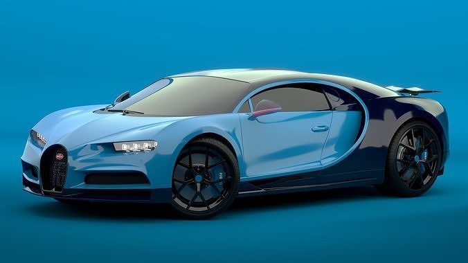 Bugatti Chiron Sport 2021 Blue 3D model animated | CGTrader