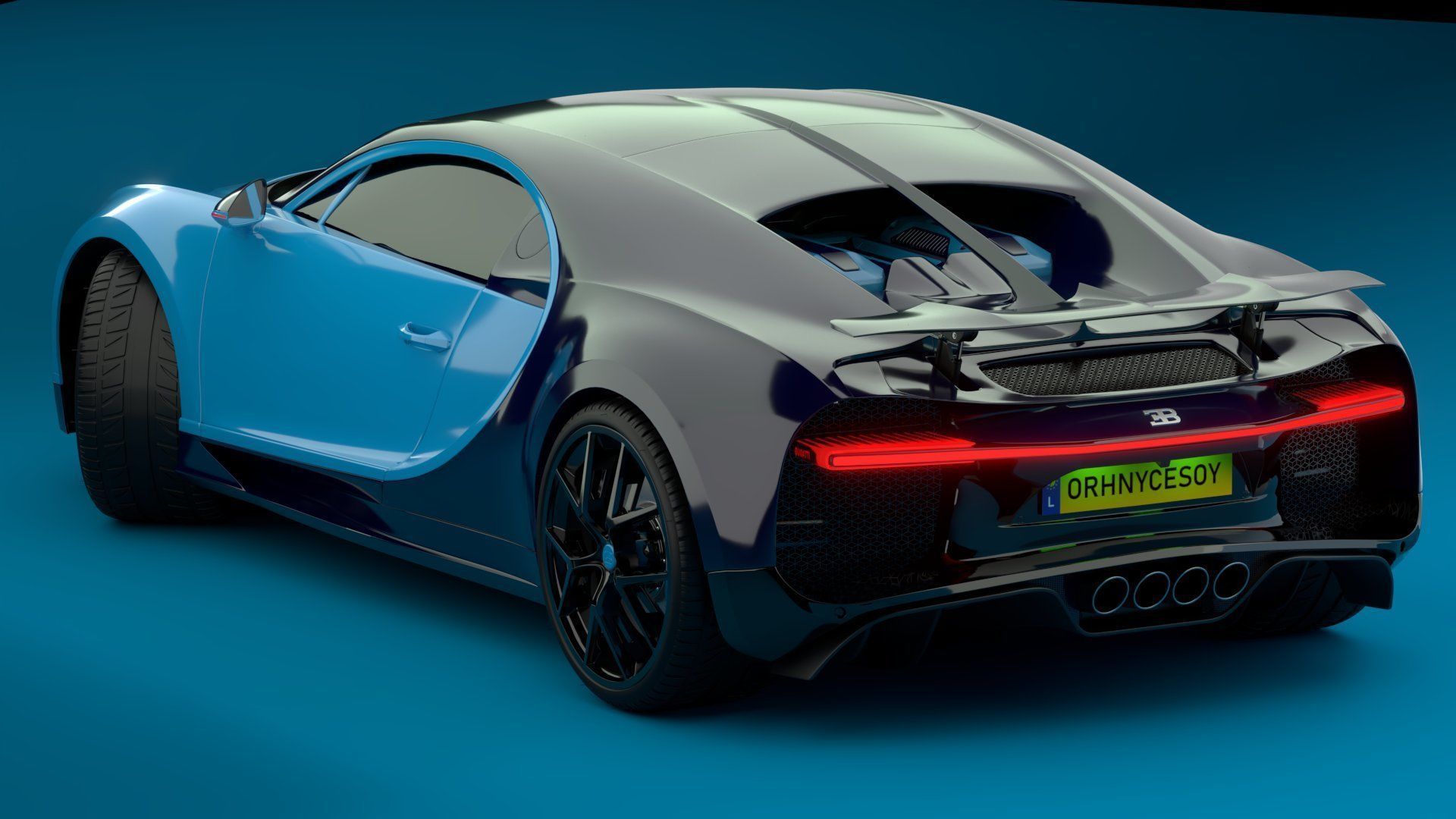 Bugatti Chiron Sport 2021 Blue 3D model animated | CGTrader