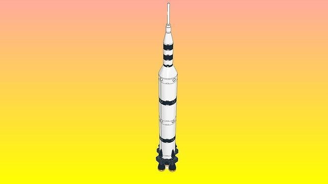 Lego Rocket Model 511 3D model | CGTrader
