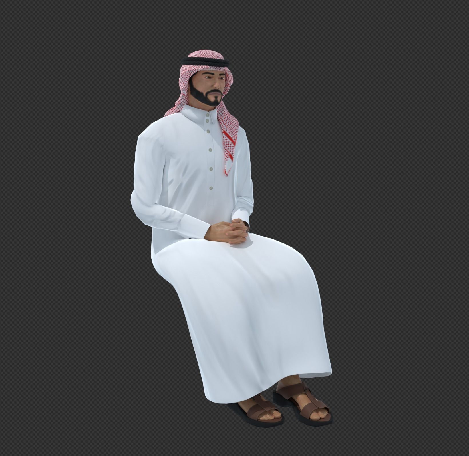 3D model Arabic Male Character VR / AR / low-poly | CGTrader