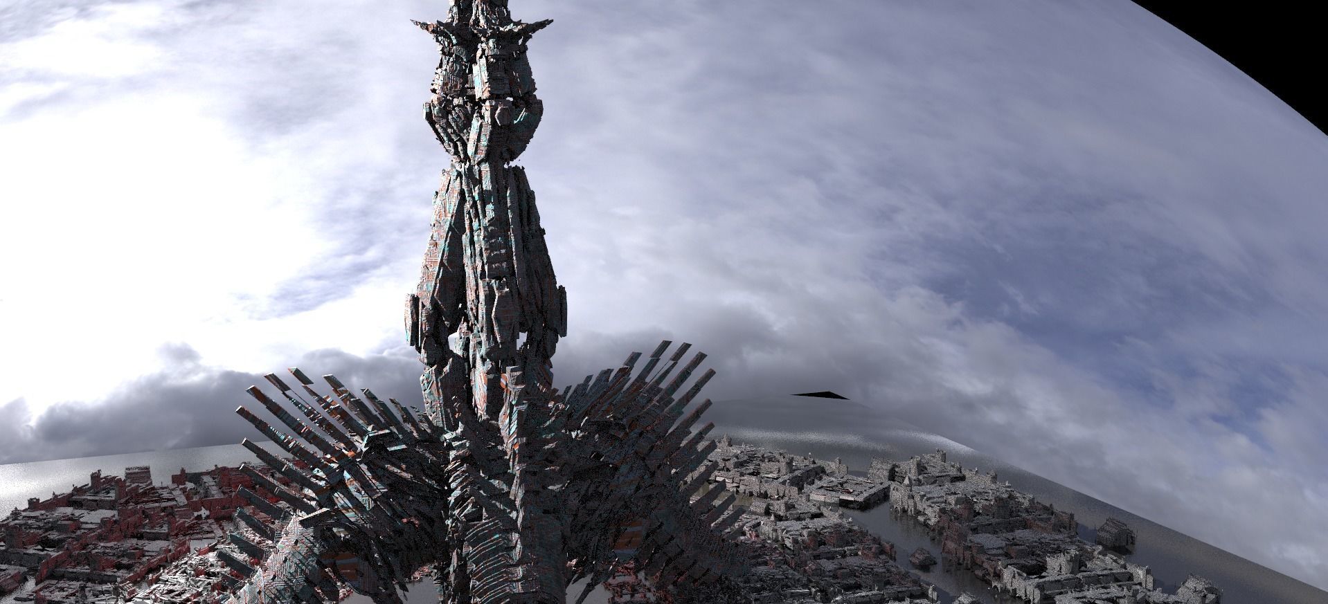 Sci Fi Skeleton towers 4 3D model | CGTrader