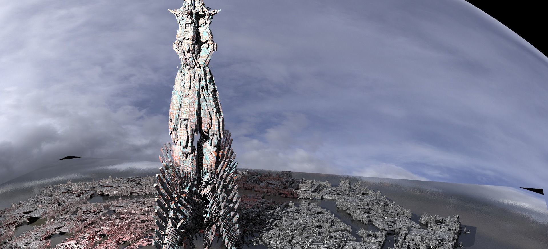 Skeleton Tower Sci fi 3D model | CGTrader