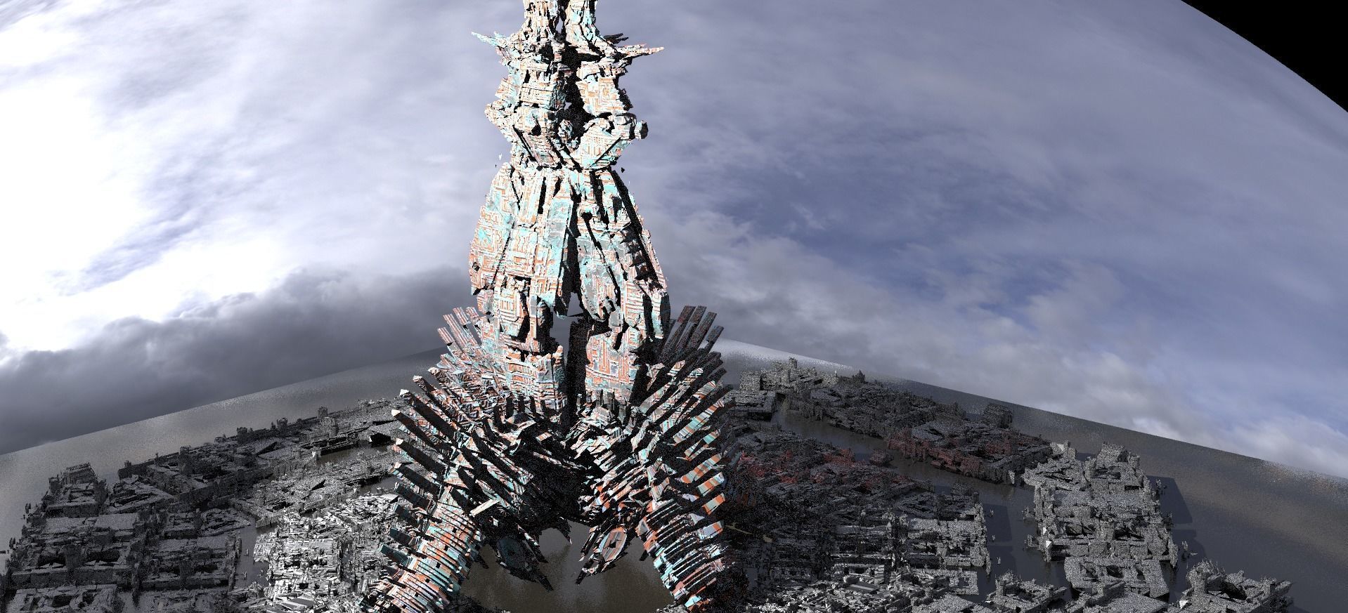 Skeleton Towers 5 3D model | CGTrader