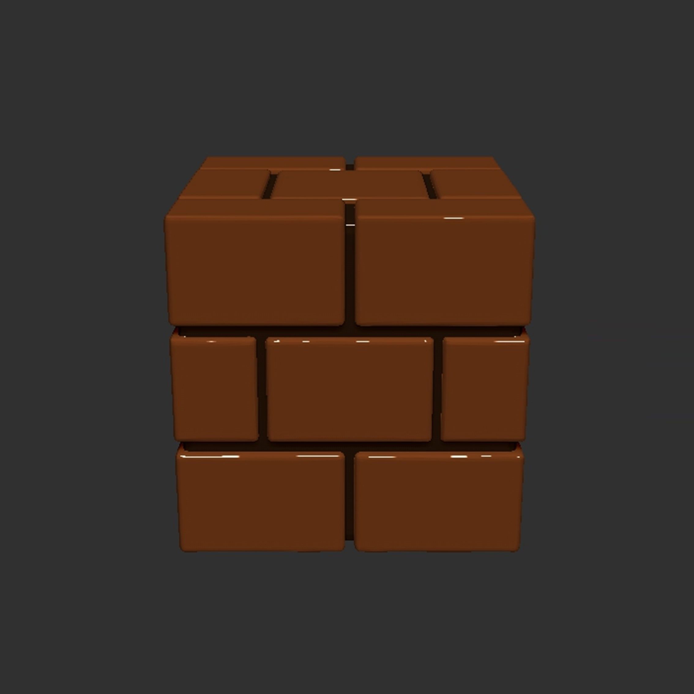 Mario Brick Block 3D model 3D printable | CGTrader