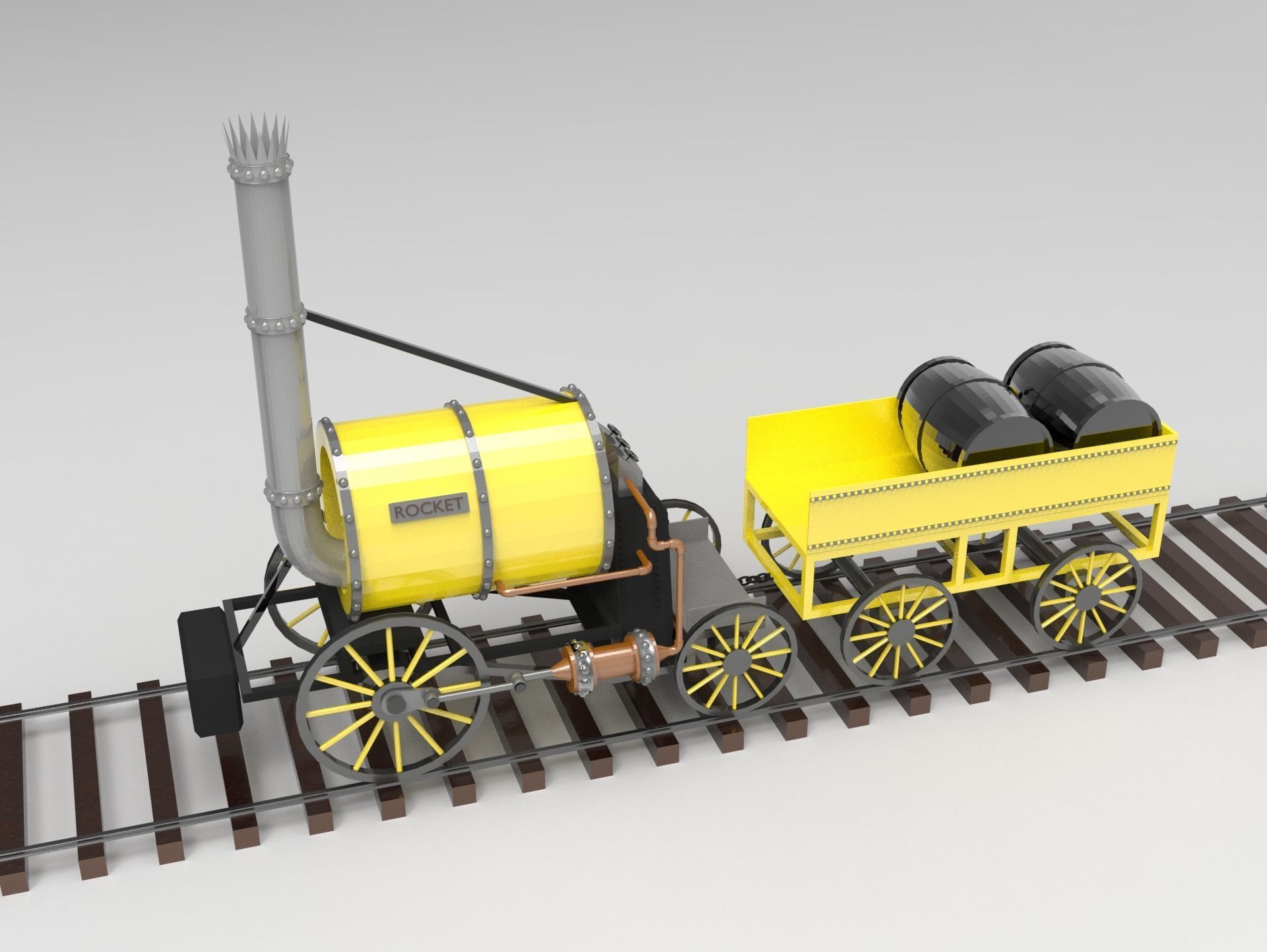 3D model Stephenson Rocket VR / AR / low-poly | CGTrader