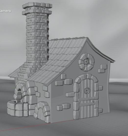 Pixie House With Mushrooms 3D model | CGTrader