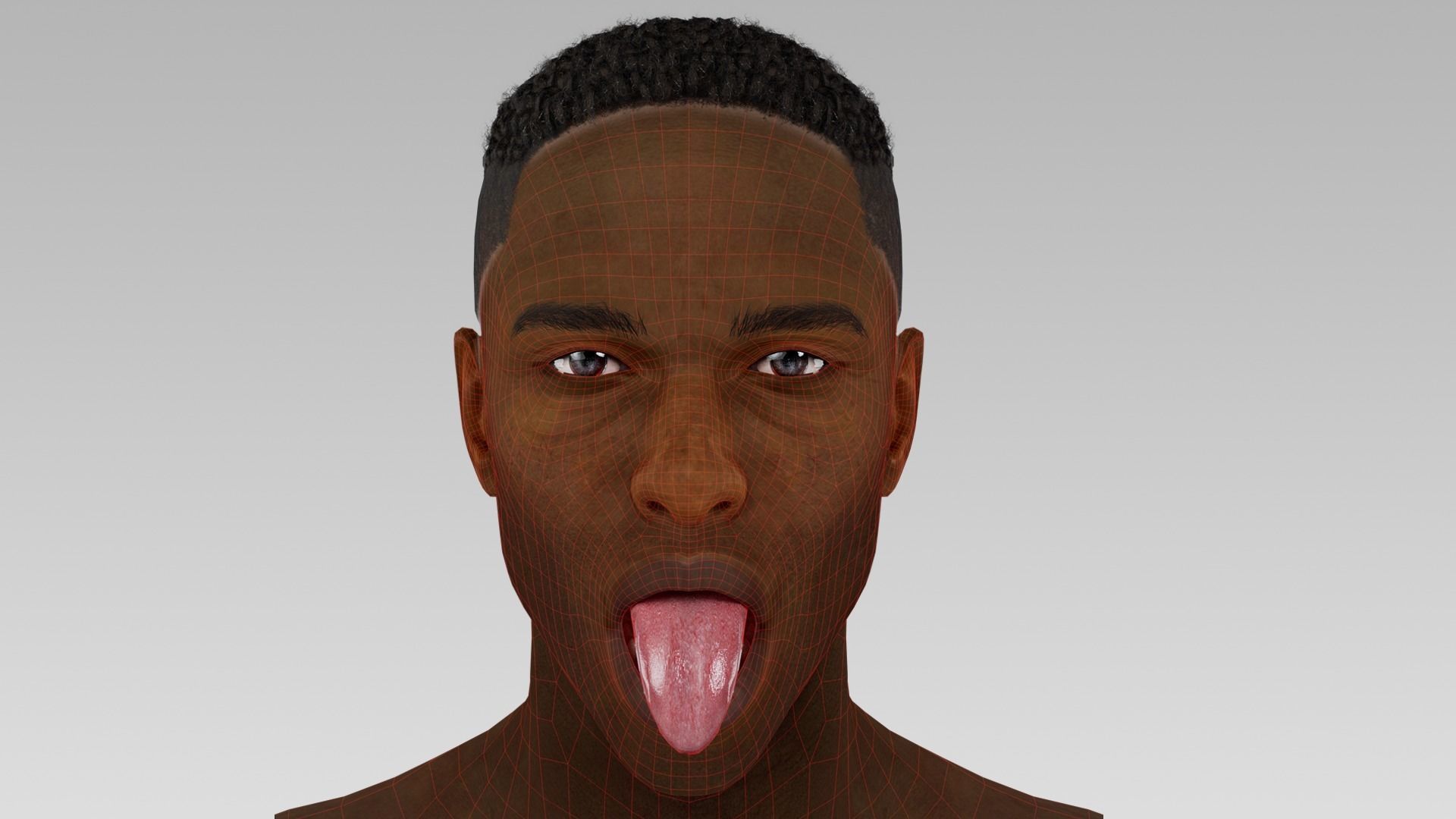 3D model Black Man Realistic Character Low-poly 3D model VR / AR / low ...