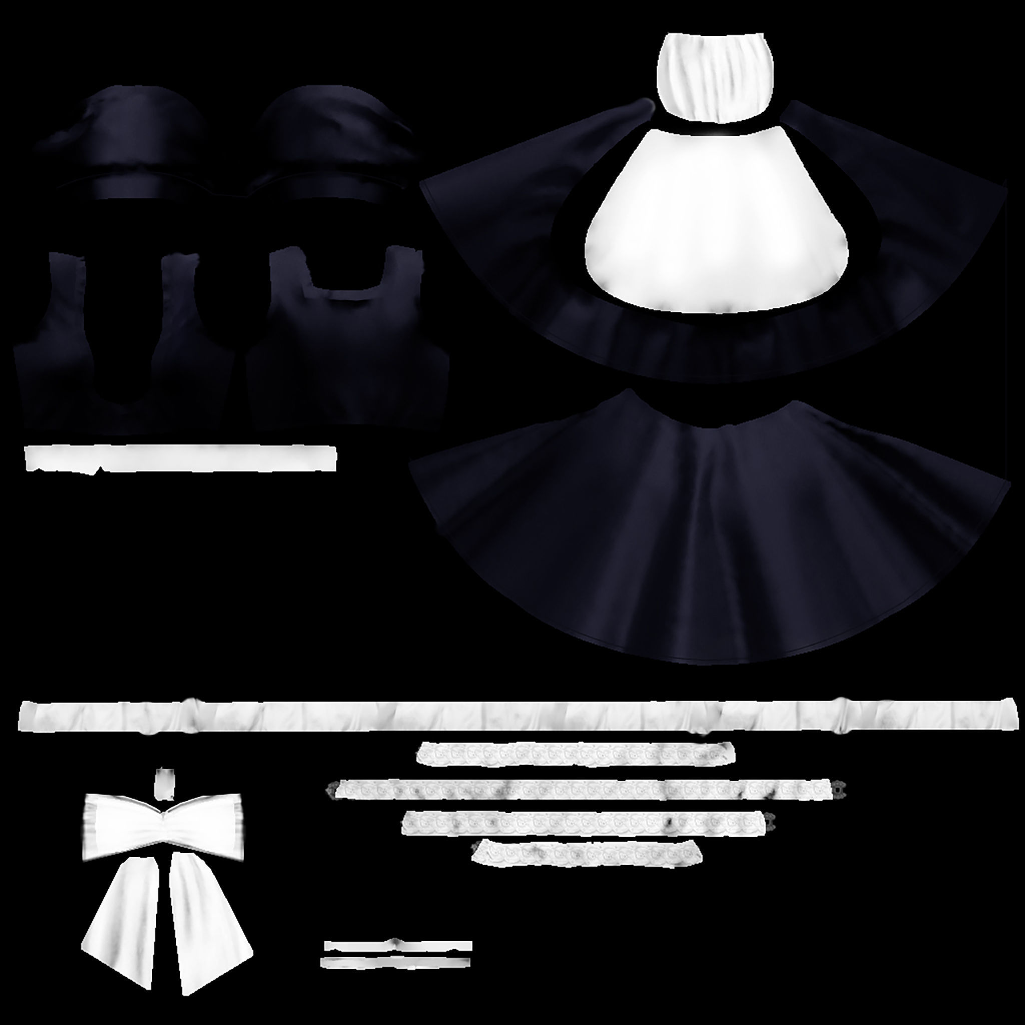 3D model Maid Outfit VR / AR / low-poly | CGTrader