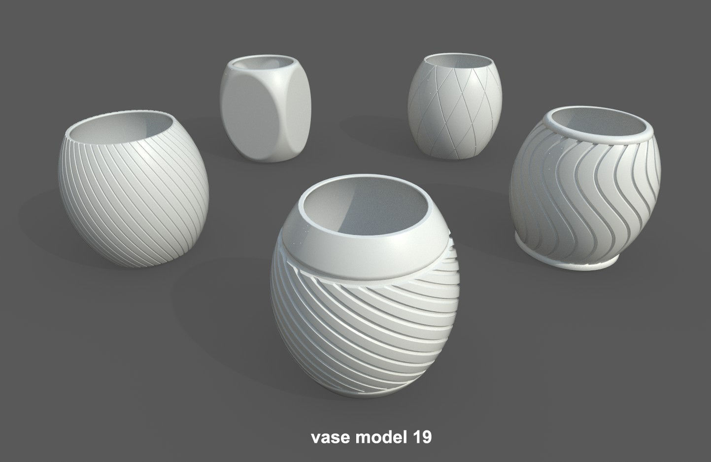 Vase Pack04 - 5 models free 3D model 3D printable | CGTrader