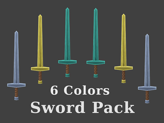 Stylized simple sword free VR / AR / low-poly 3D model | CGTrader