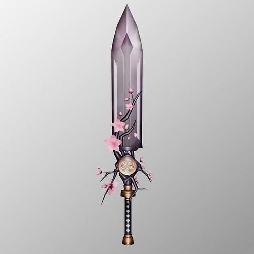 3D model Sakura Sword PBR game rady VR / AR / low-poly | CGTrader