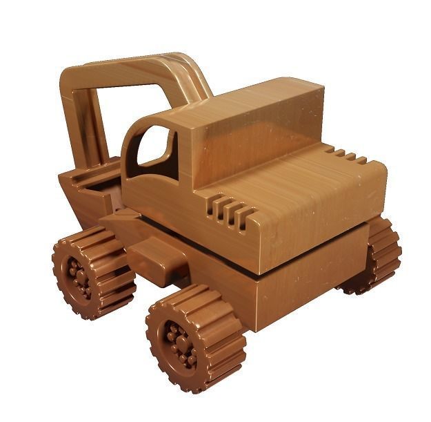 Wooden Bulldozer Toy 3D model | CGTrader