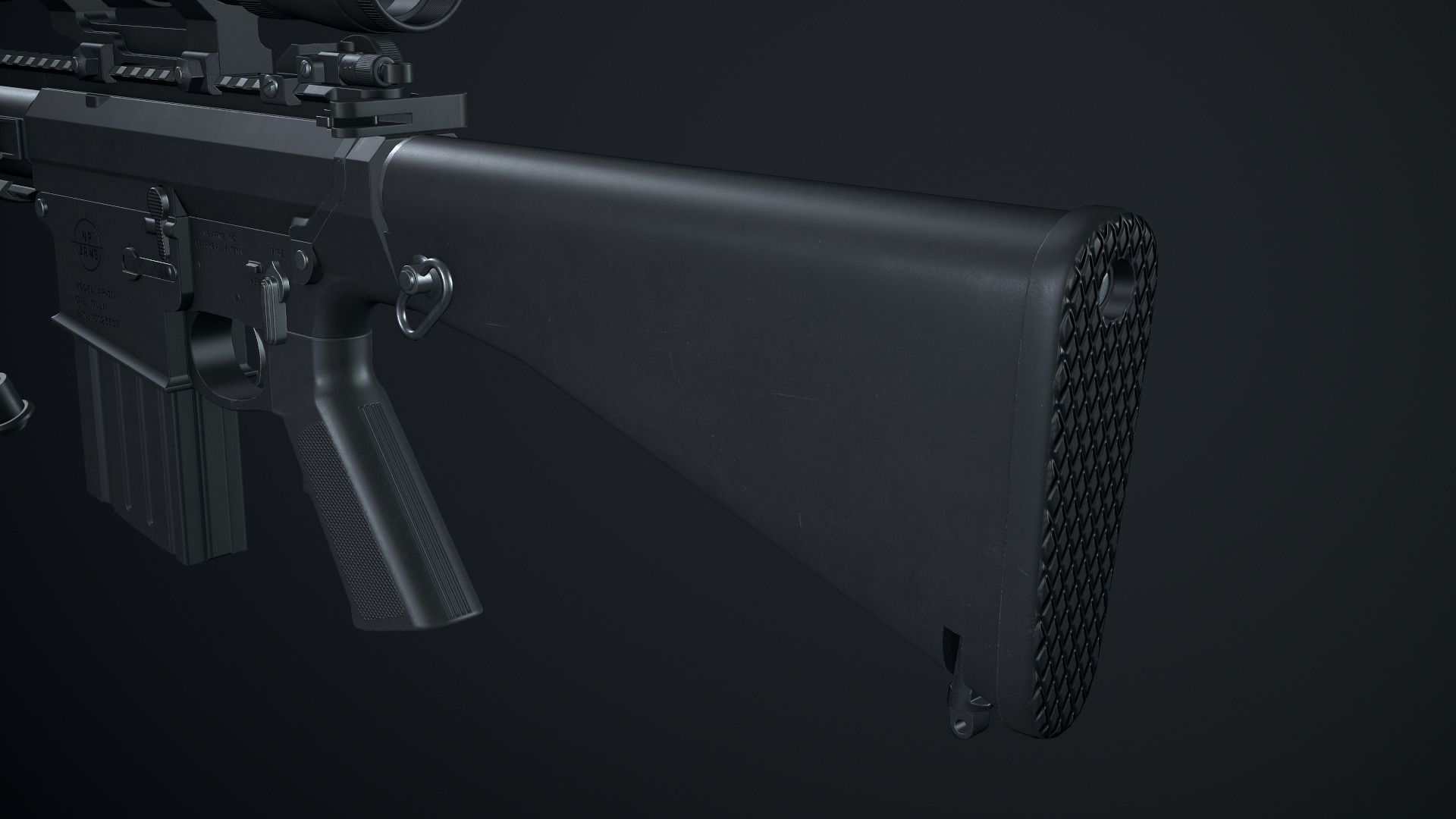 3D model AR-10 Custom-02 M110 edition VR / AR / low-poly | CGTrader