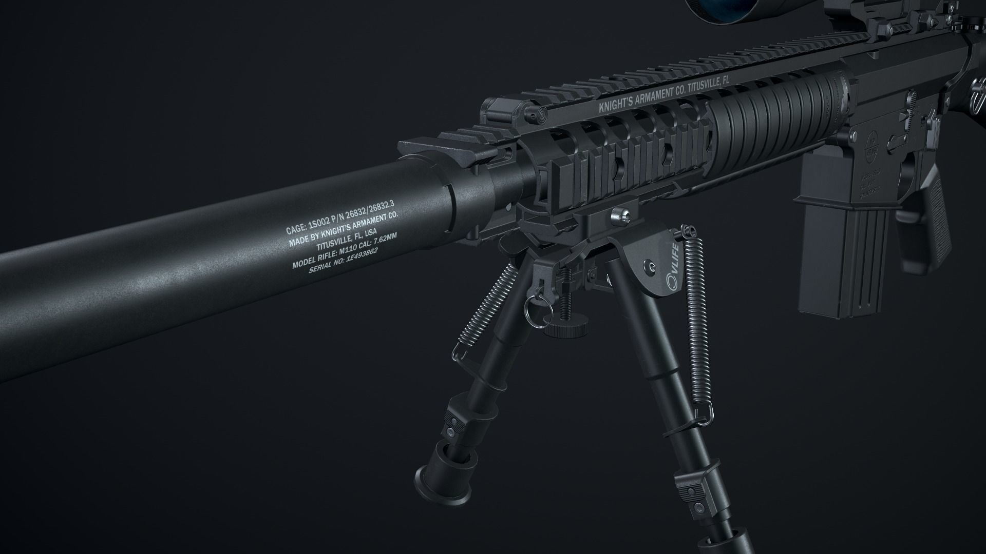 3D model AR-10 Custom-02 M110 edition VR / AR / low-poly | CGTrader