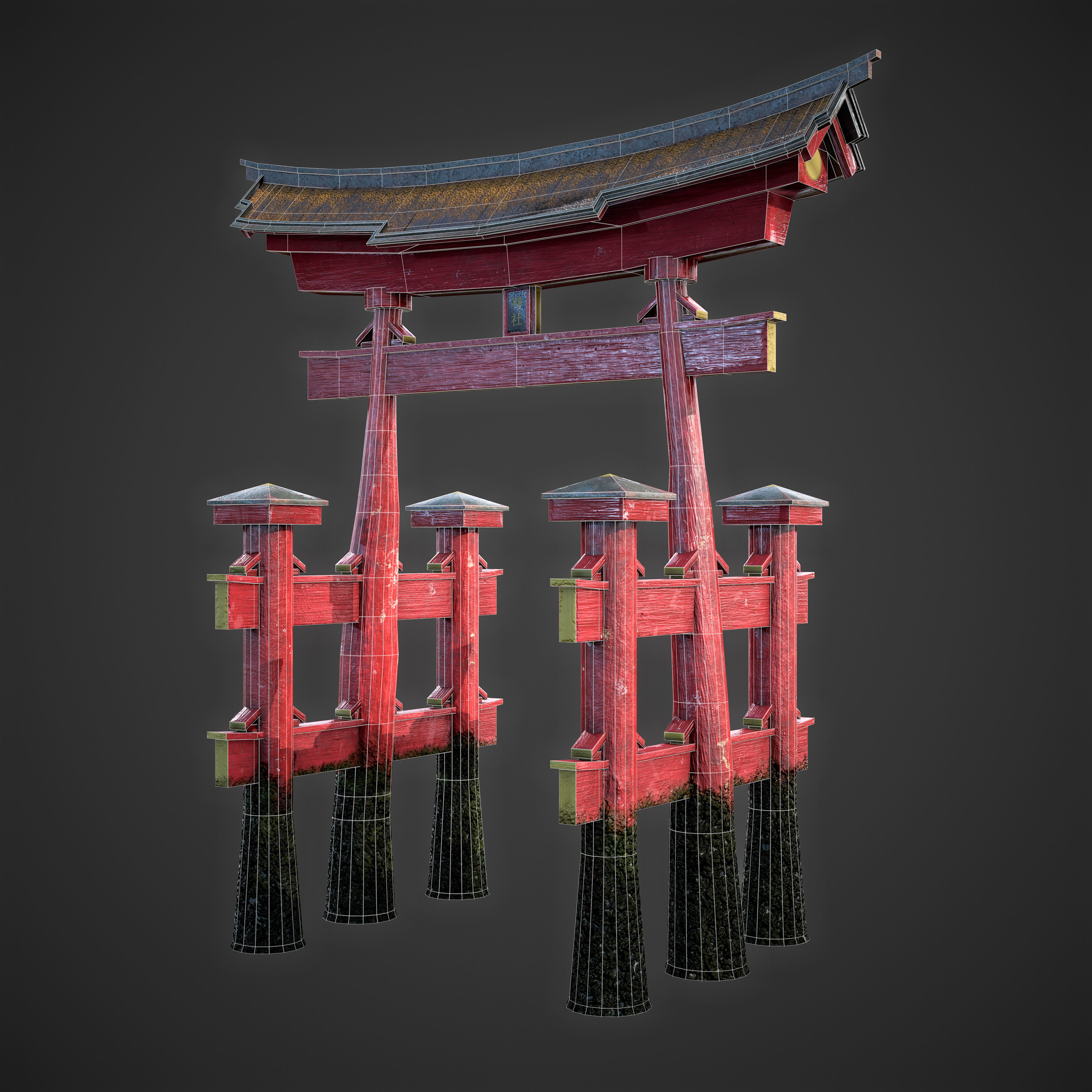 3D model Japanese Torii - Low Poly VR / AR / low-poly | CGTrader