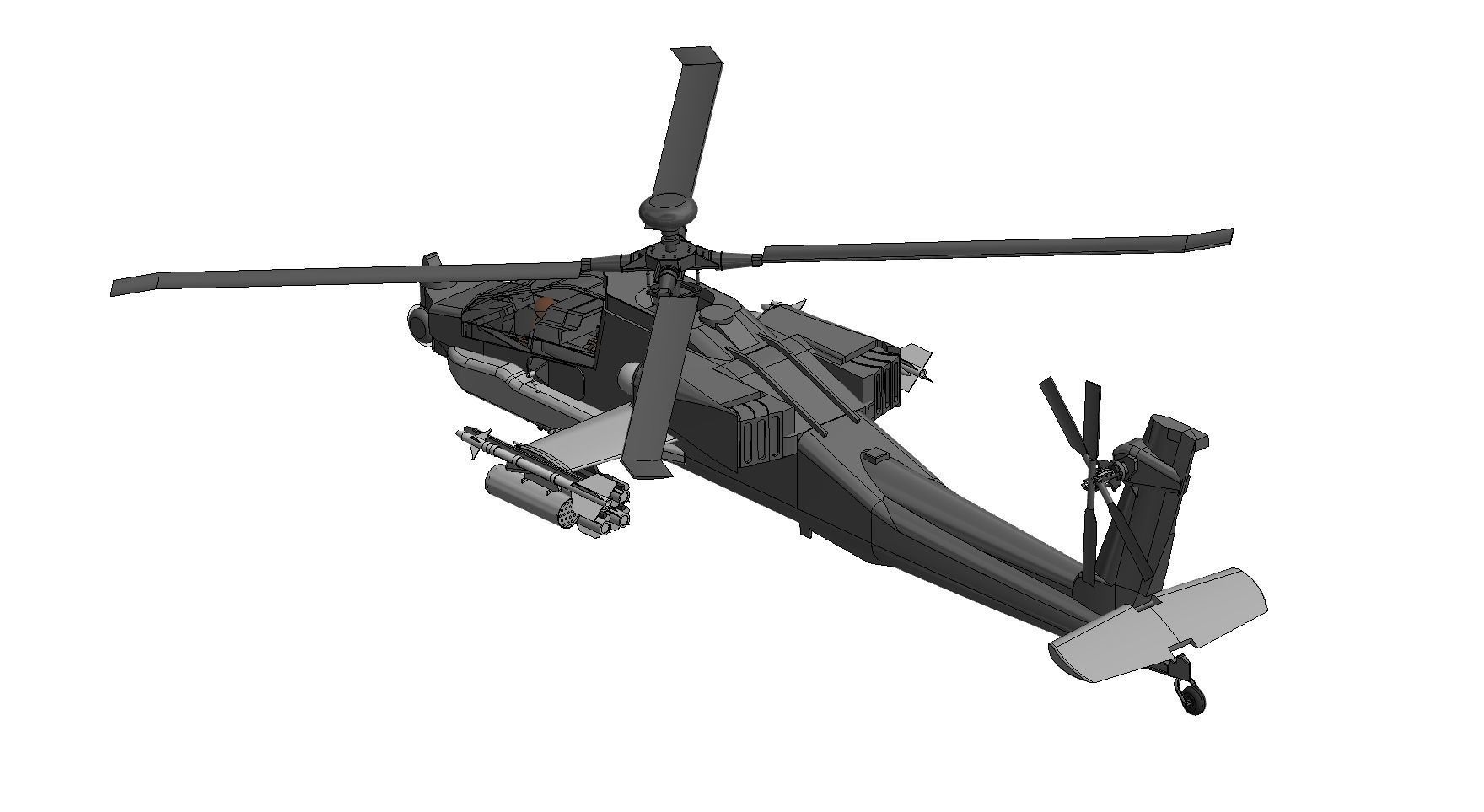 RC Apache Attack Helicopter Design 3D Printer Model 3D model 3D ...