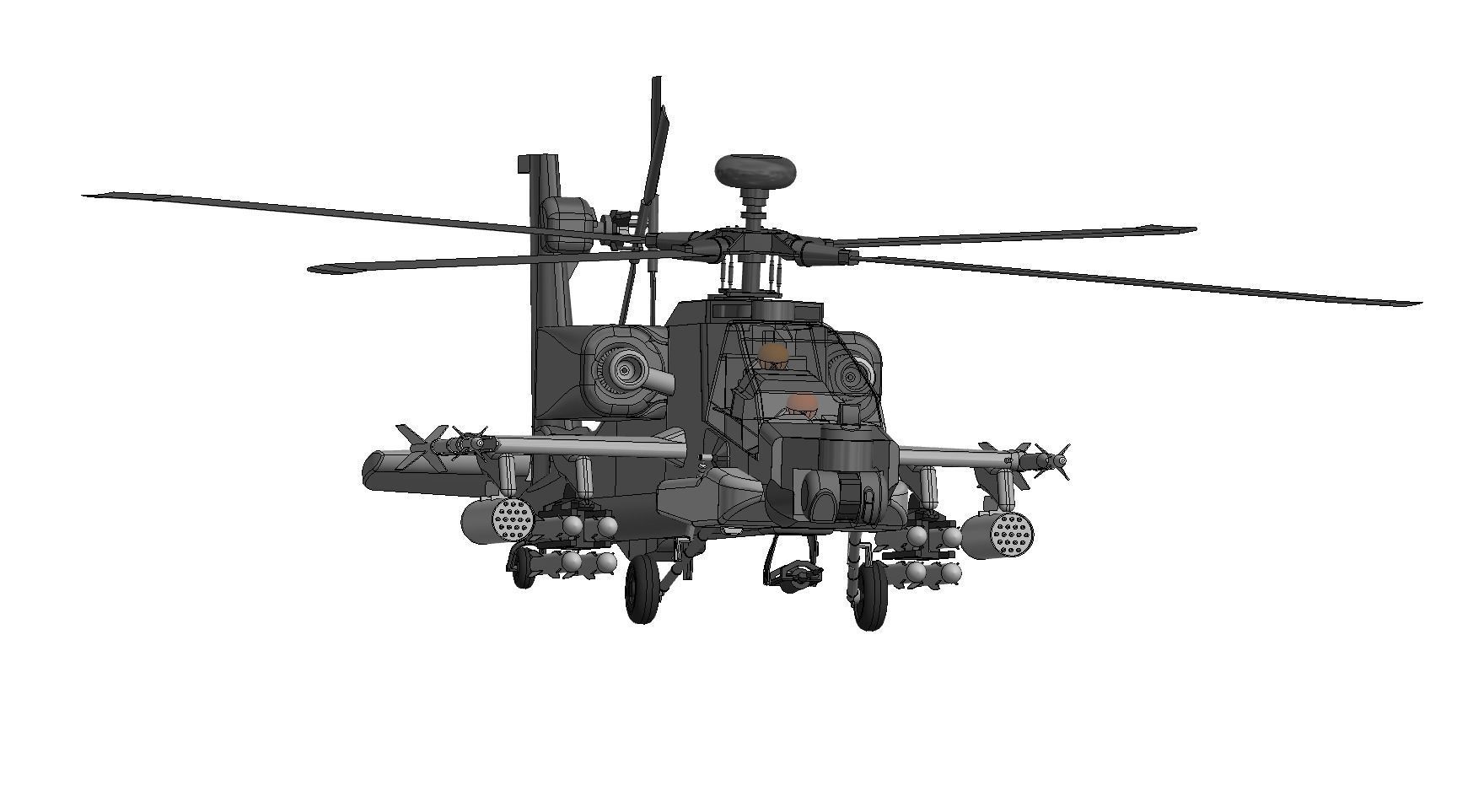 RC Apache Attack Helicopter Design 3D Printer Model 3D model 3D ...