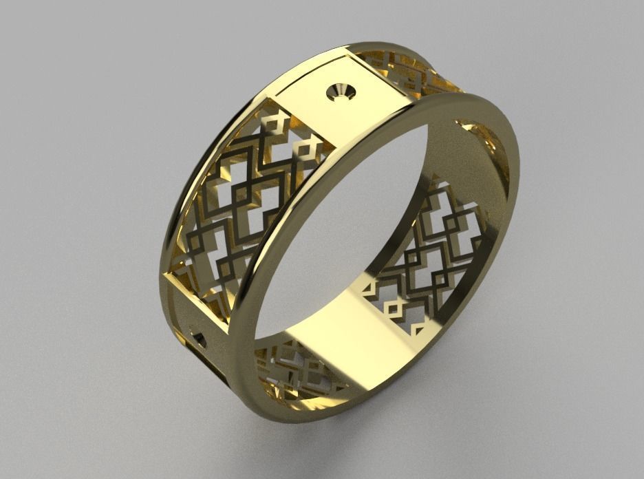 Aztec Ring Multi size 3D model 3D printable | CGTrader