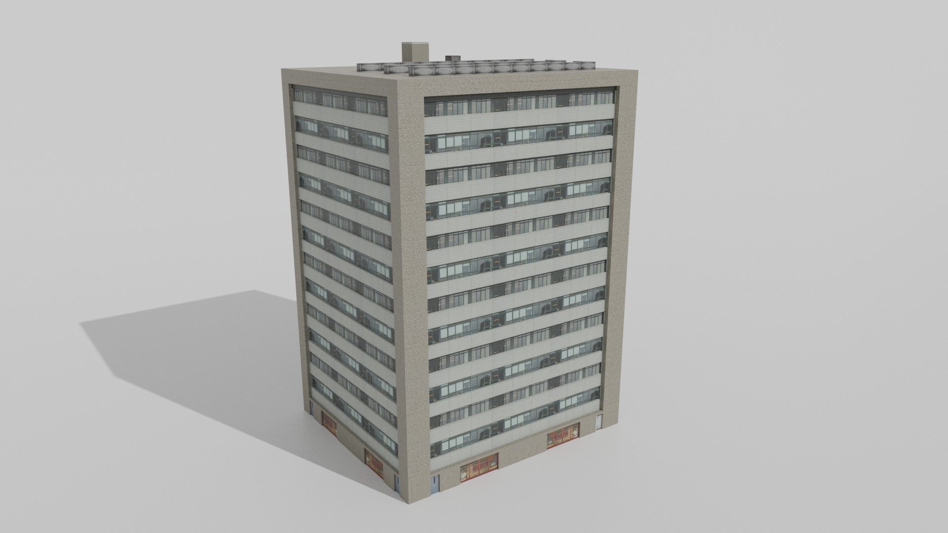 3D model 10 low-poly urban buildings VR / AR / low-poly | CGTrader
