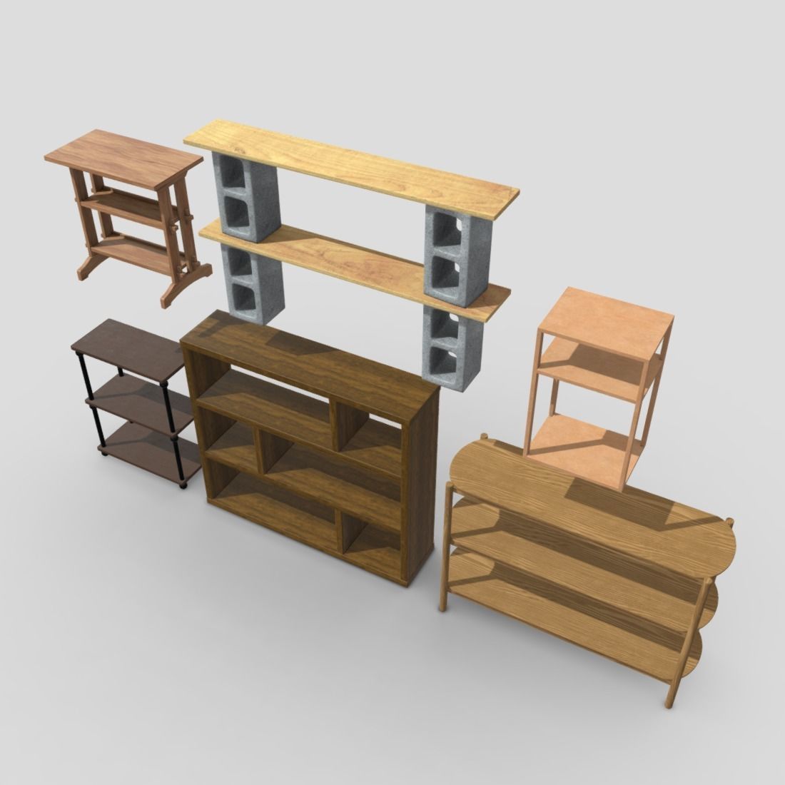 3D model Shelf Pack VR / AR / low-poly | CGTrader