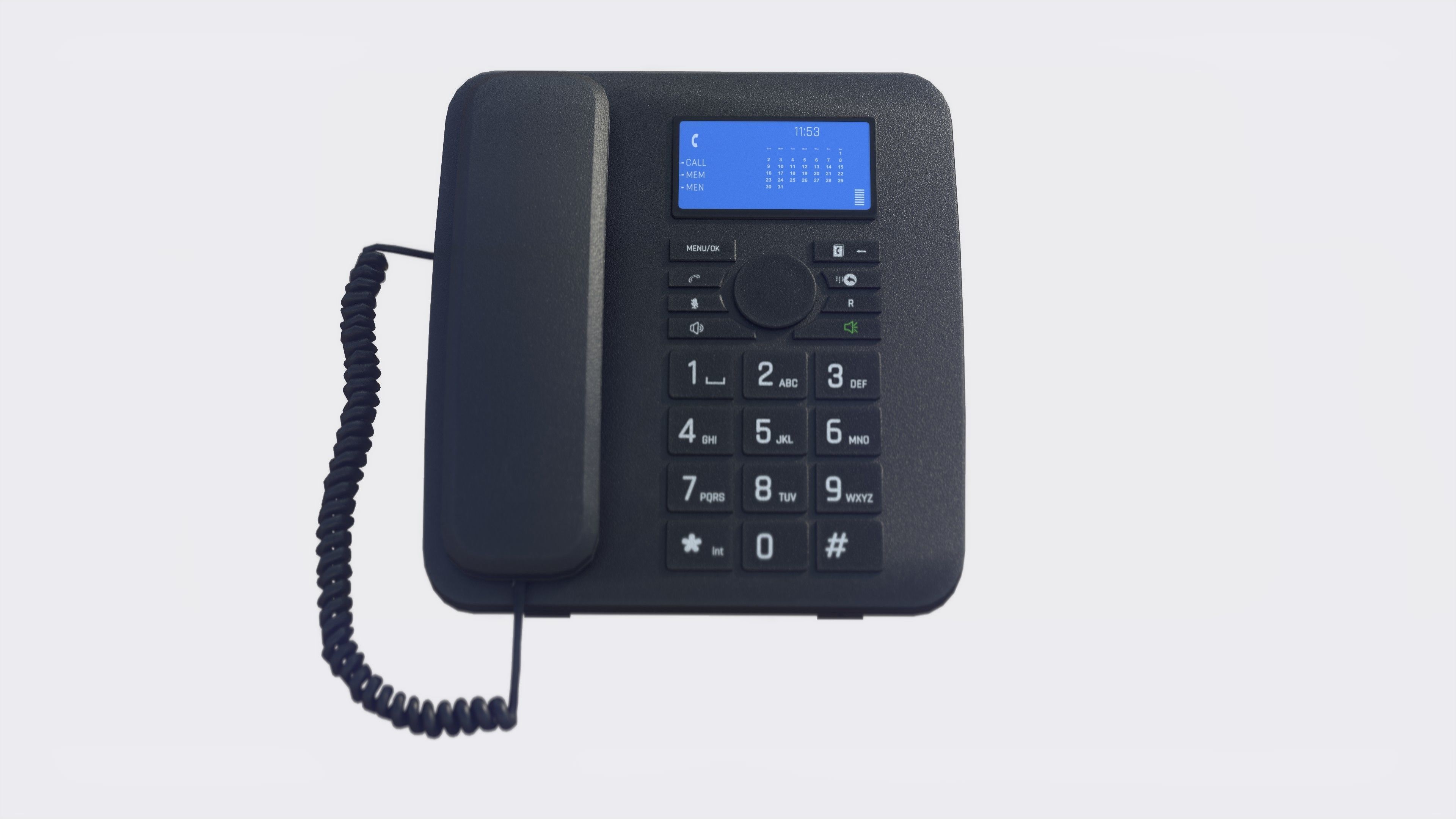 3D model Landline phone with cable VR / AR / low-poly | CGTrader