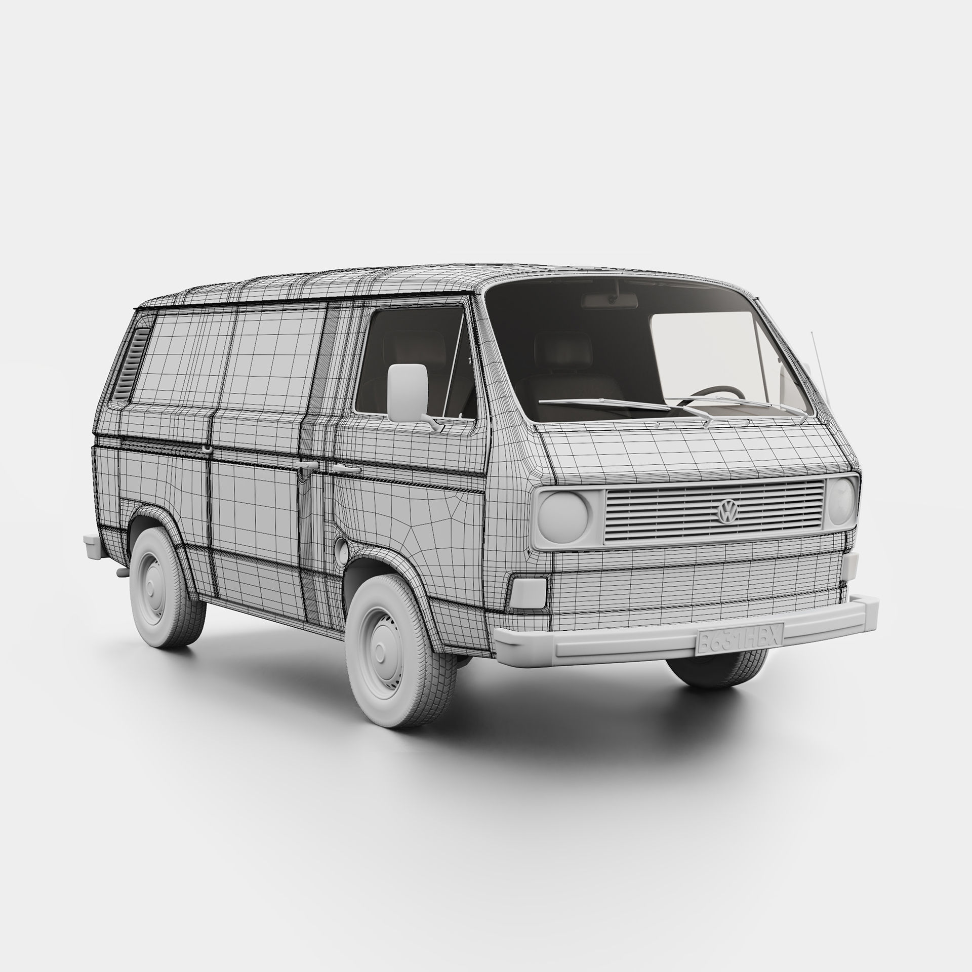 VW Transporter T3 Cargo 3D model | CGTrader