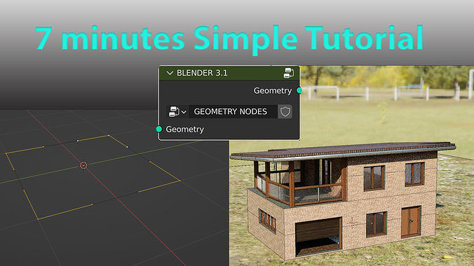 3D model Geometry nodes - simple tutorial result file VR / AR / low-poly | CGTrader