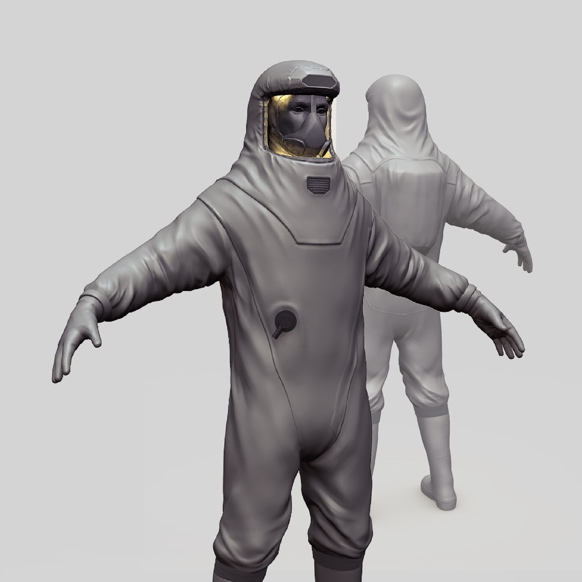 Biohazard protection suit 3D model | CGTrader