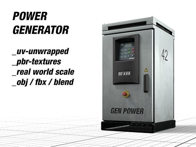 3D model Electric Power Generator VR / AR / low-poly | CGTrader