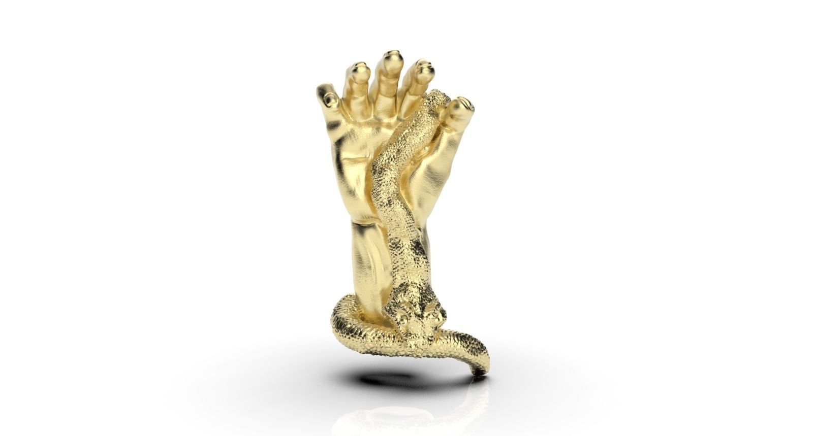 hand and snake bite 3D model 3D printable | CGTrader